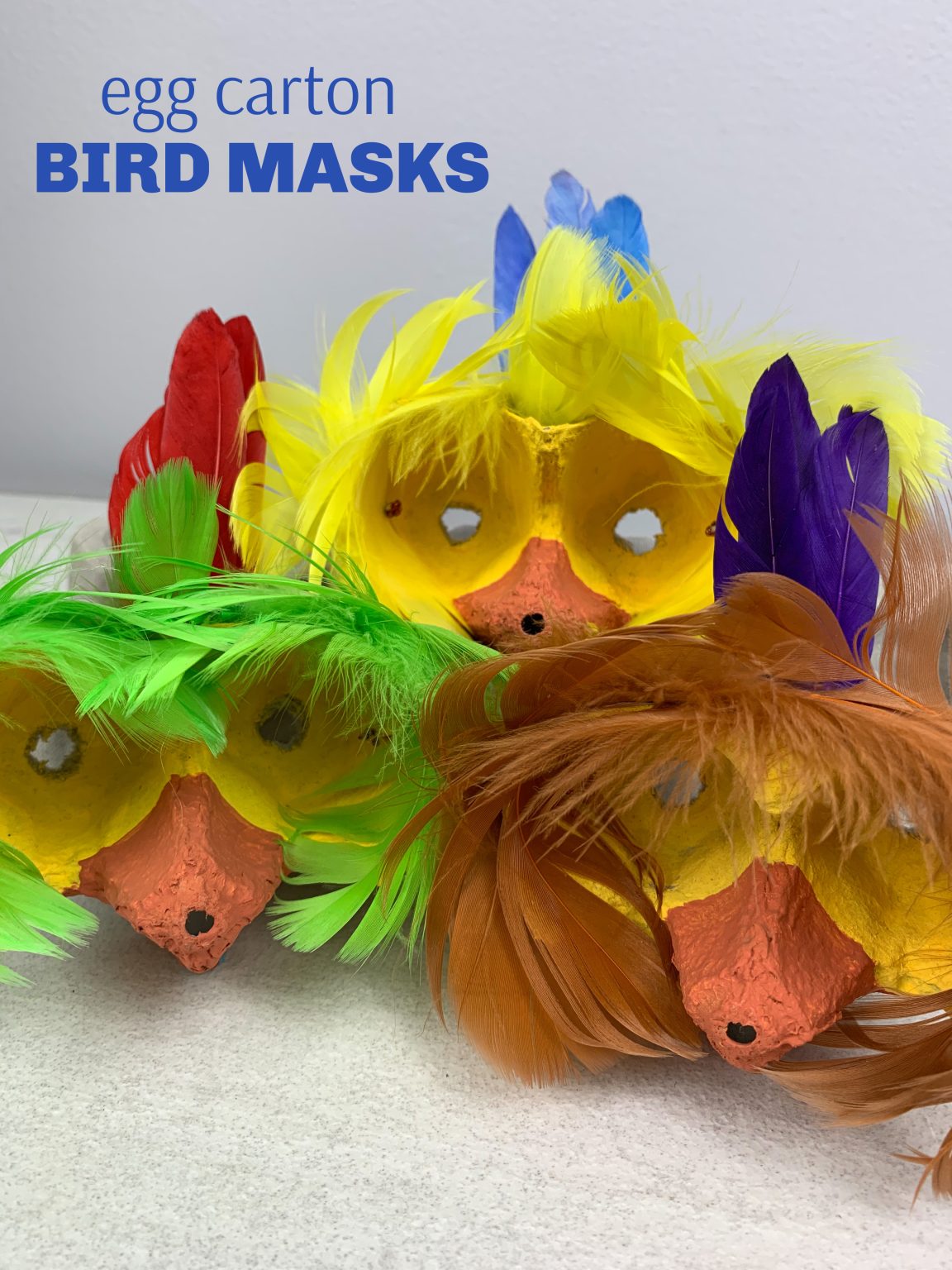 Egg Carton Bird Masks - Creative EDventures